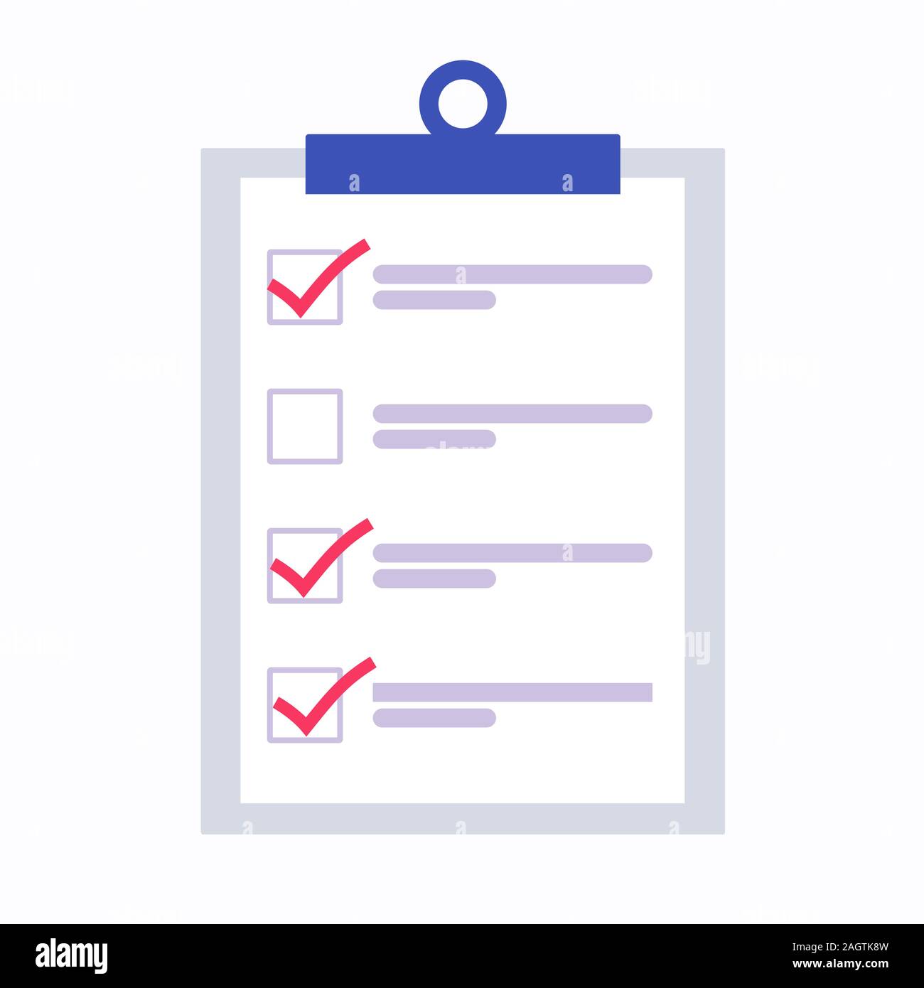 Tablet and paper, checklist with check marks. Linear, thin outline ...