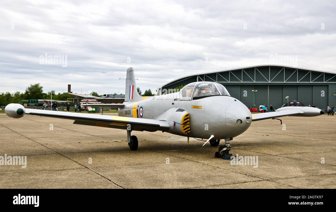 BAC Jet Provost T3 (XM424) on the flightline at the Imperial War Museum ...