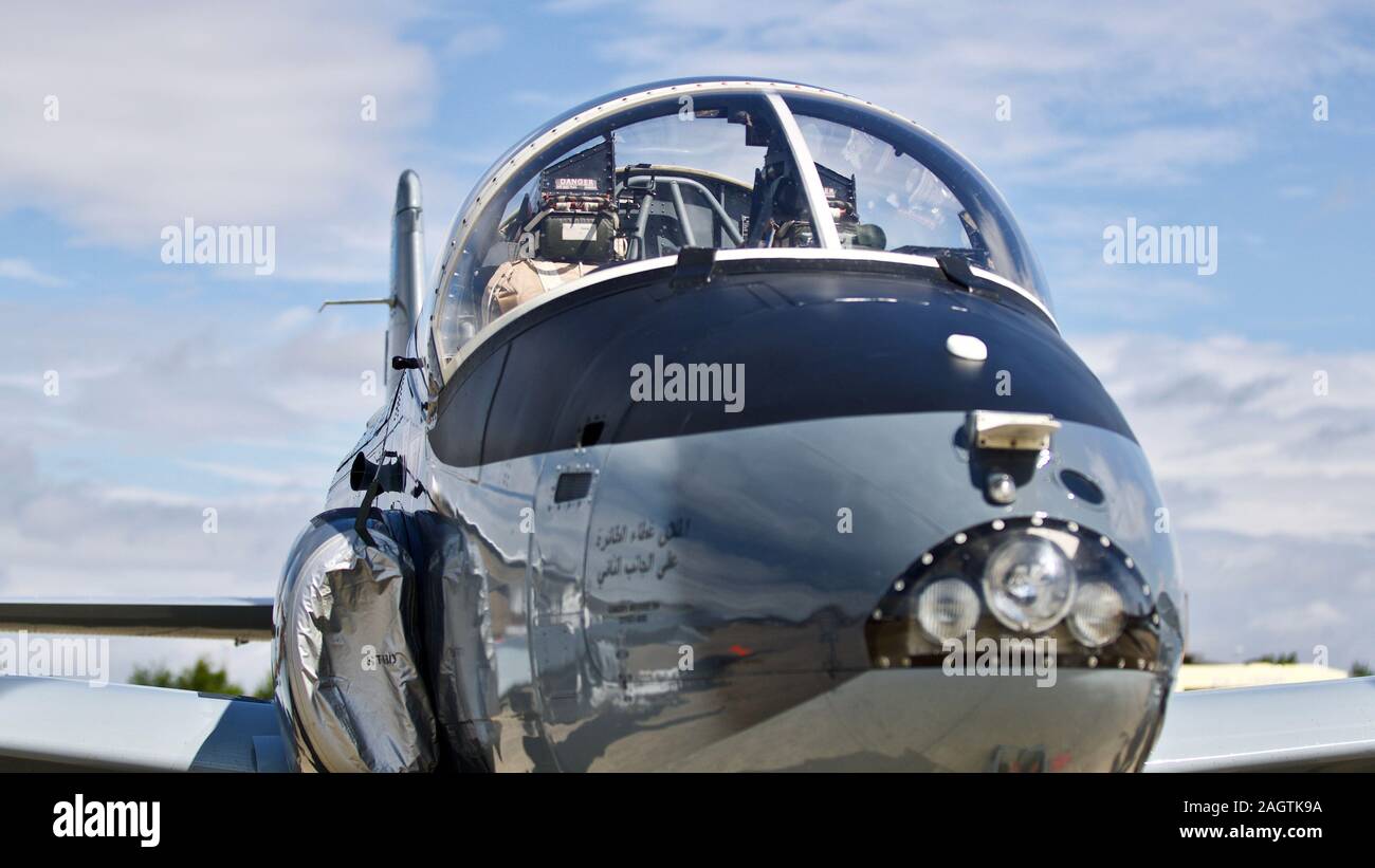 British Aircraft Corporation (BAC) 167 Strikemaster on the flightline ...