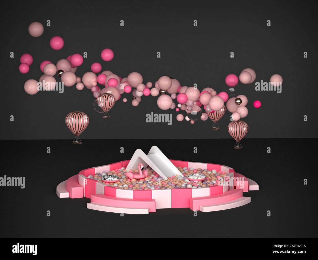 3d render celebration decor Stock Photo - Alamy