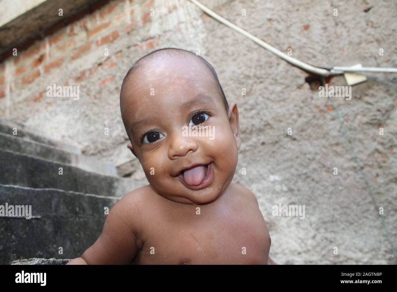 Child is Smiling Stock Photo - Alamy