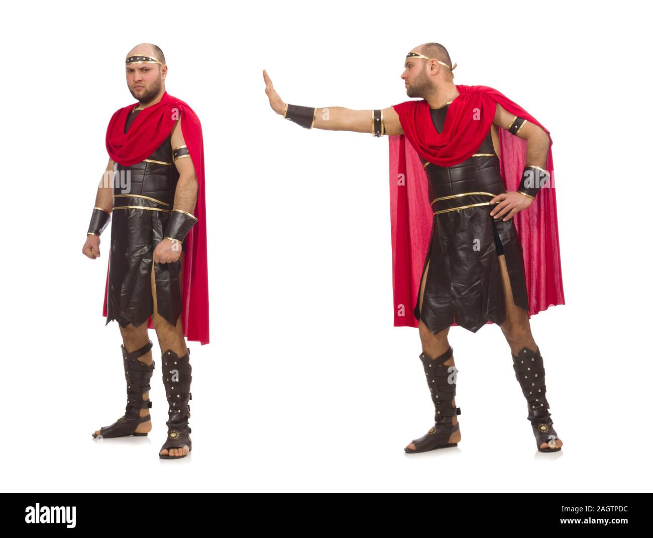 The gladiator isolated on white background Stock Photo - Alamy