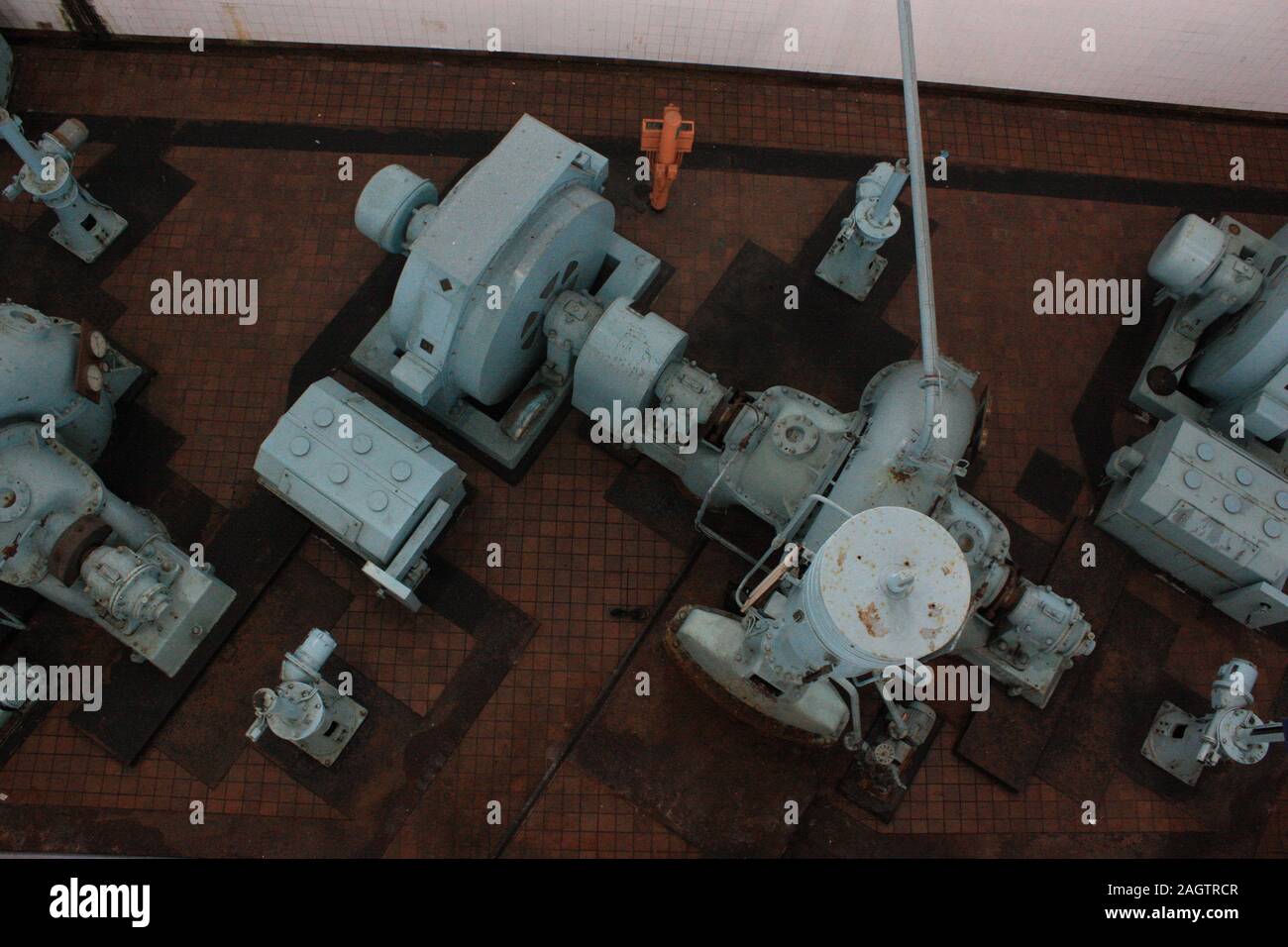 The pump house that was used to fill and empty the dry dock that once ...