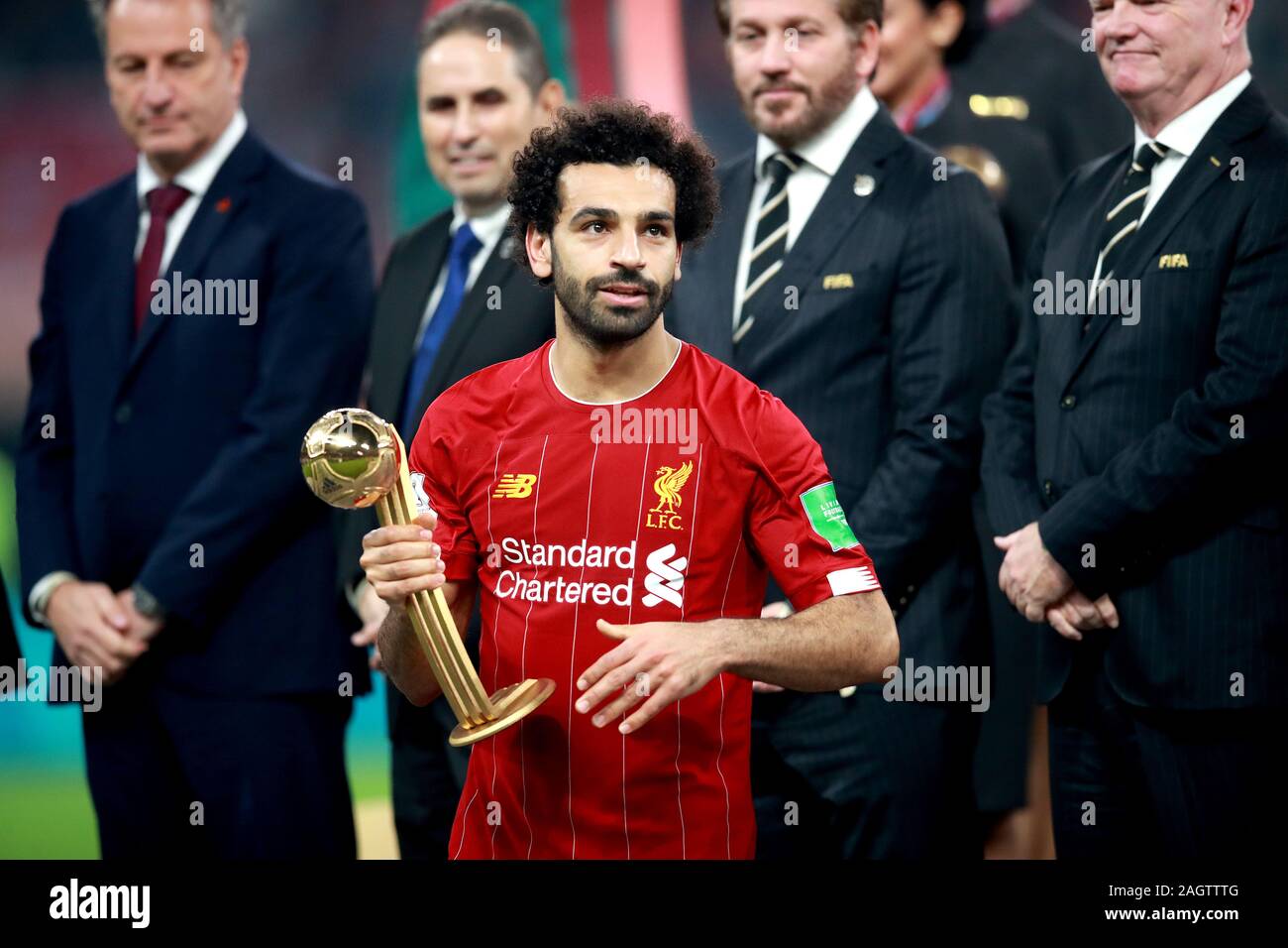 Liverpool's Mohamed Salah wins the Adidas Golden Ball award at the FIFA ...