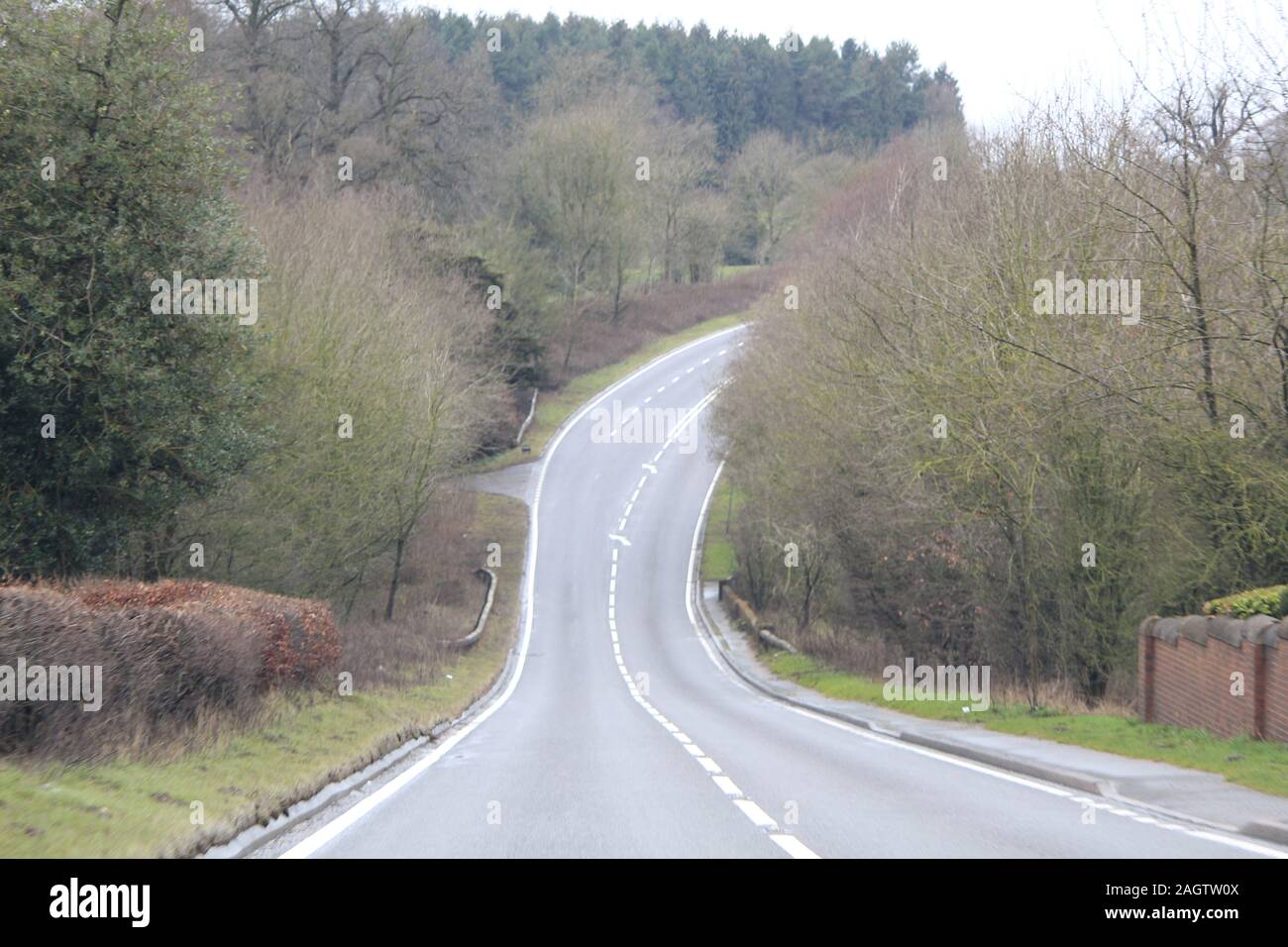 A typical open road in the countryside of the United Kingdom Stock ...