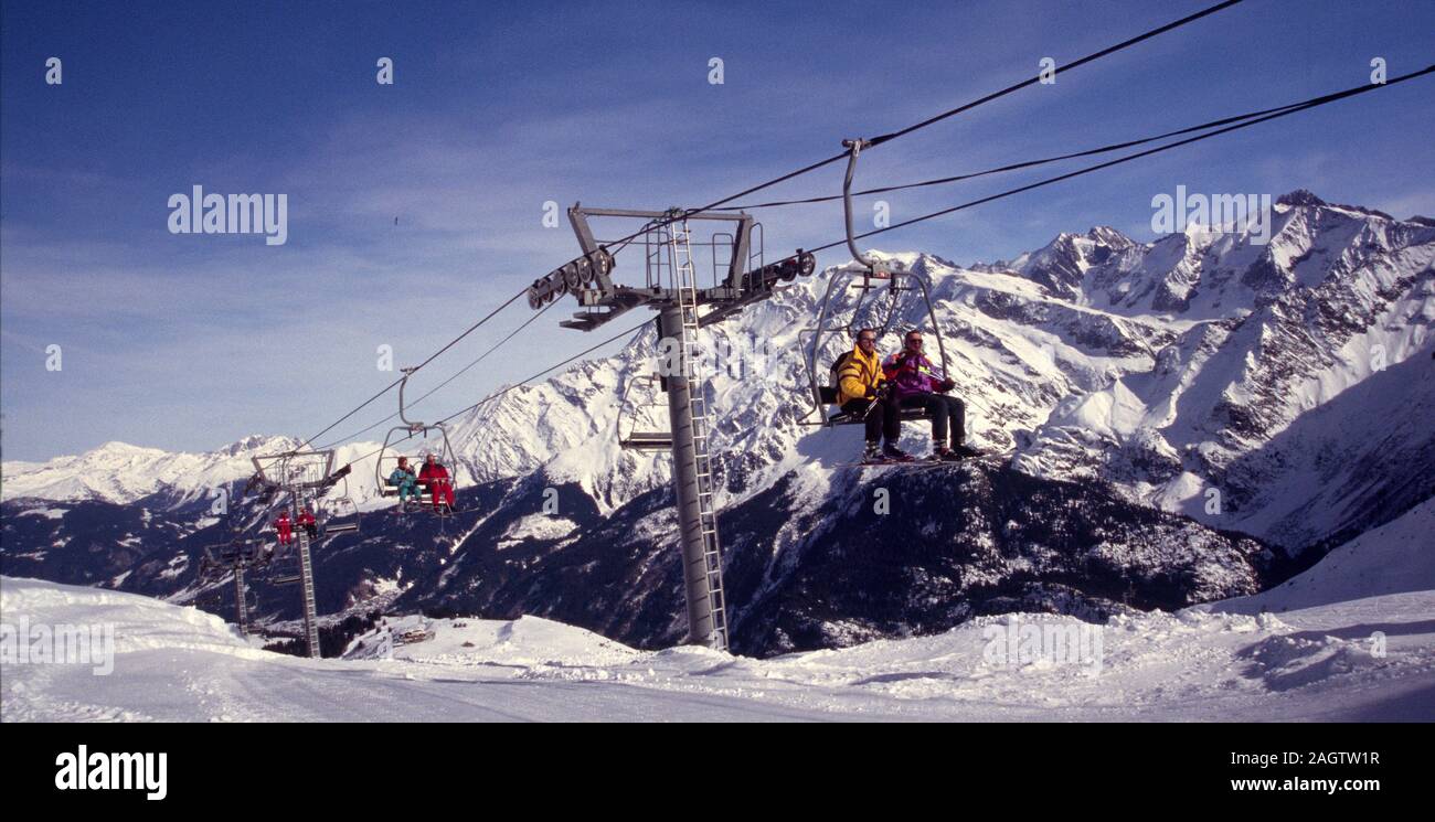 Ski resort of Contamines at Mont Joly Haute-Savoie Stock Photo - Alamy