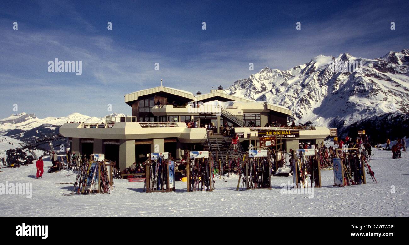 Ski resort of Contamines at Mont Joly Haute-Savoie Stock Photo - Alamy