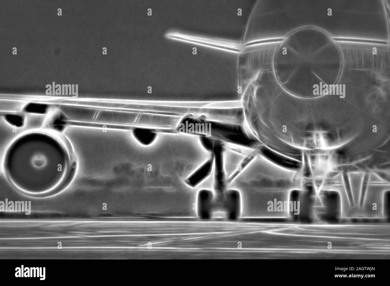 A huge Boeing 747 aircraft, one of the world's most beautiful aircraft ...