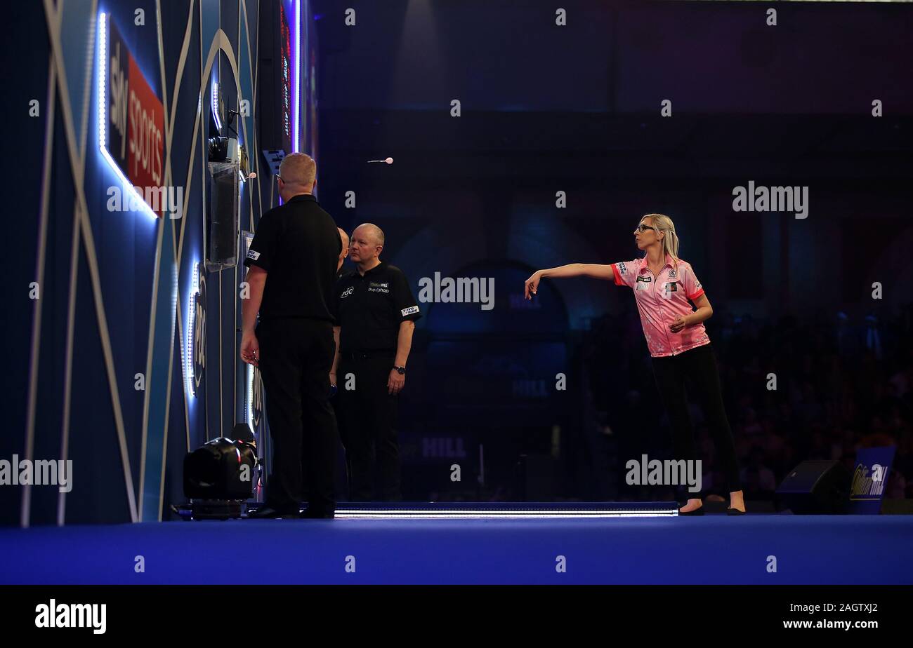 Fallon Sherrock in action during day nine of the William Hill World ...