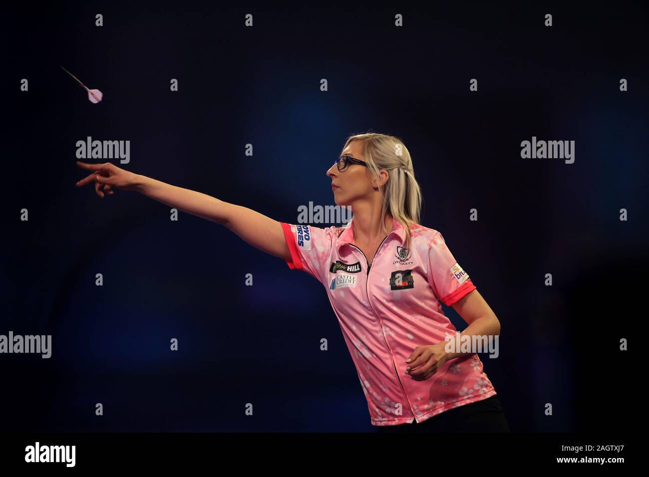 Fallon Sherrock in action during day nine of the William Hill World ...