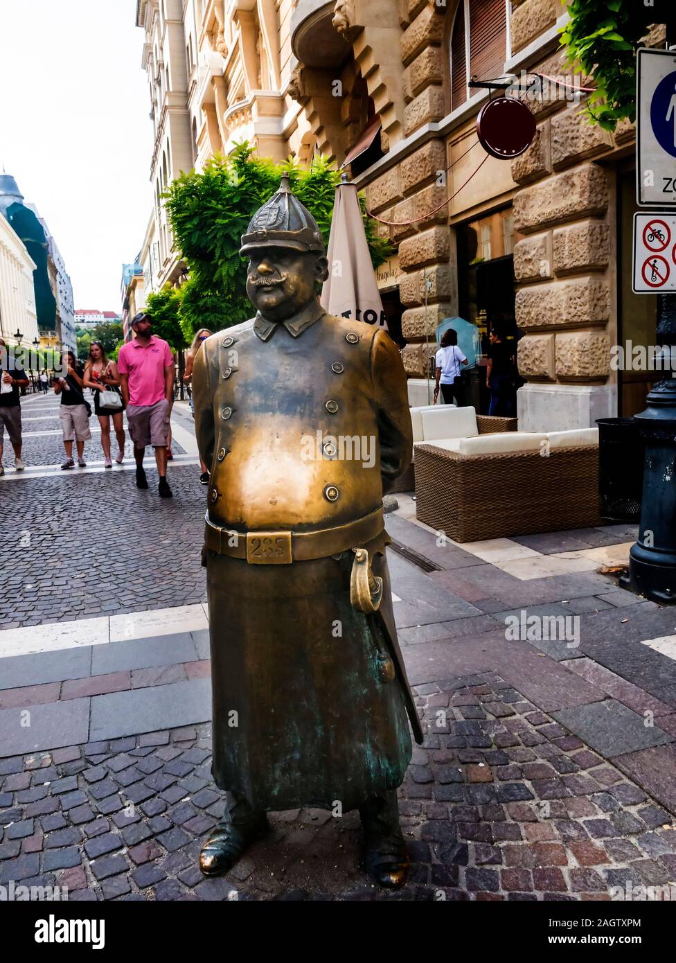 The Fat Policeman Statue in Budapest a city that it is the vibrant and ...