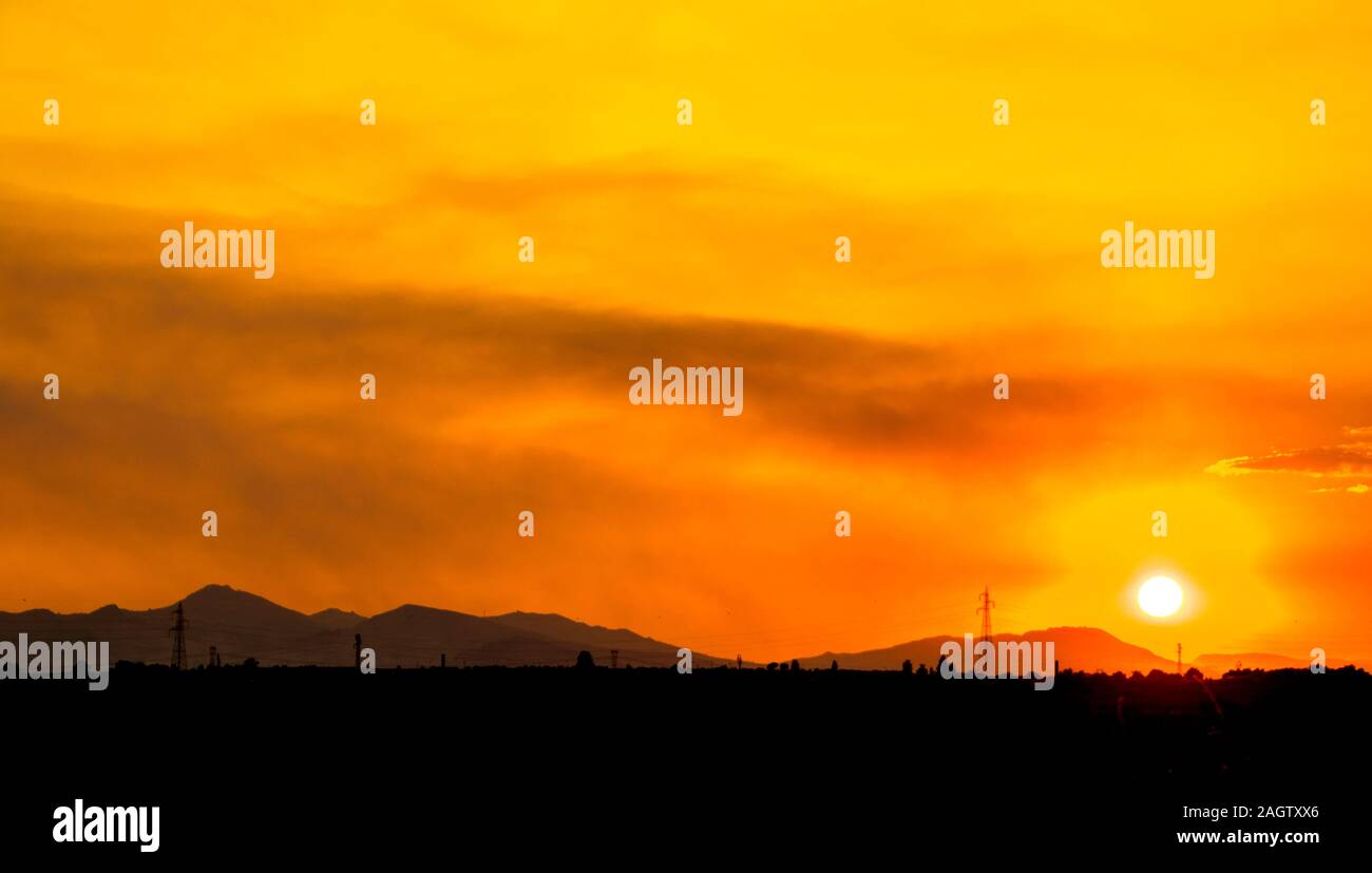 A stunning and awe inspiring sunset from the countryside of Sicily ...