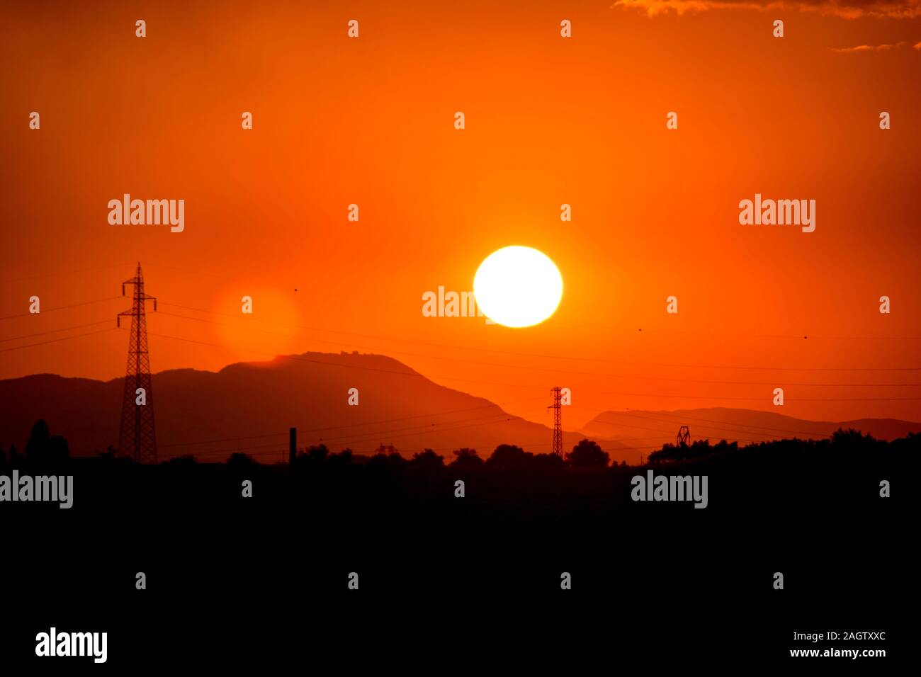 A stunning and awe inspiring sunset from the countryside of Sicily ...