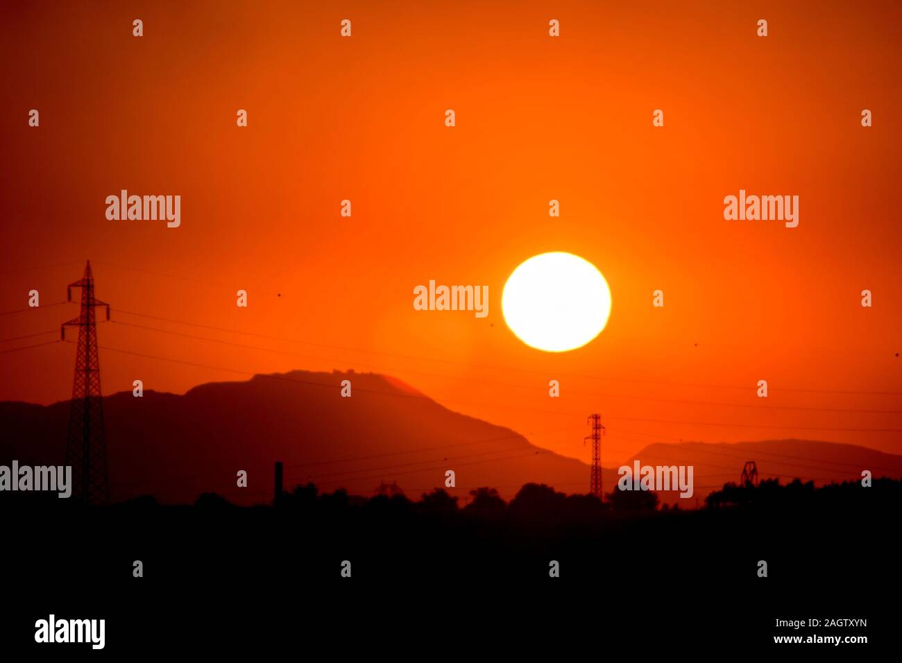 A stunning and awe inspiring sunset from the countryside of Sicily ...