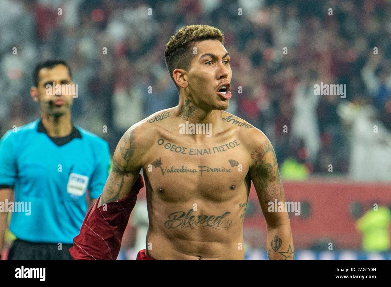 Doha, Qatar. 21st Dec, 2019. 0) during a match between Liverpool ...