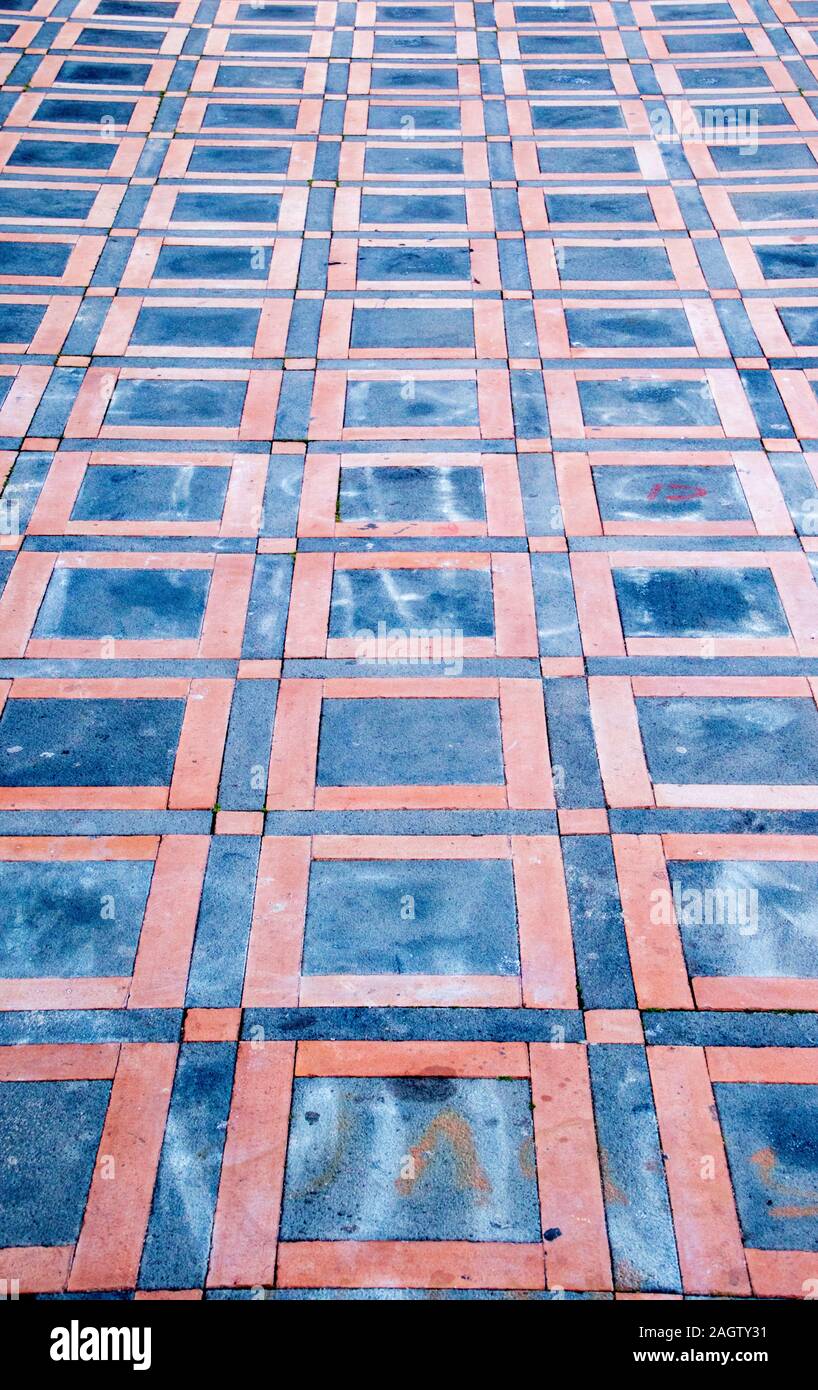 Symmetrical floor tiles in the ground floor of a church Stock Photo - Alamy