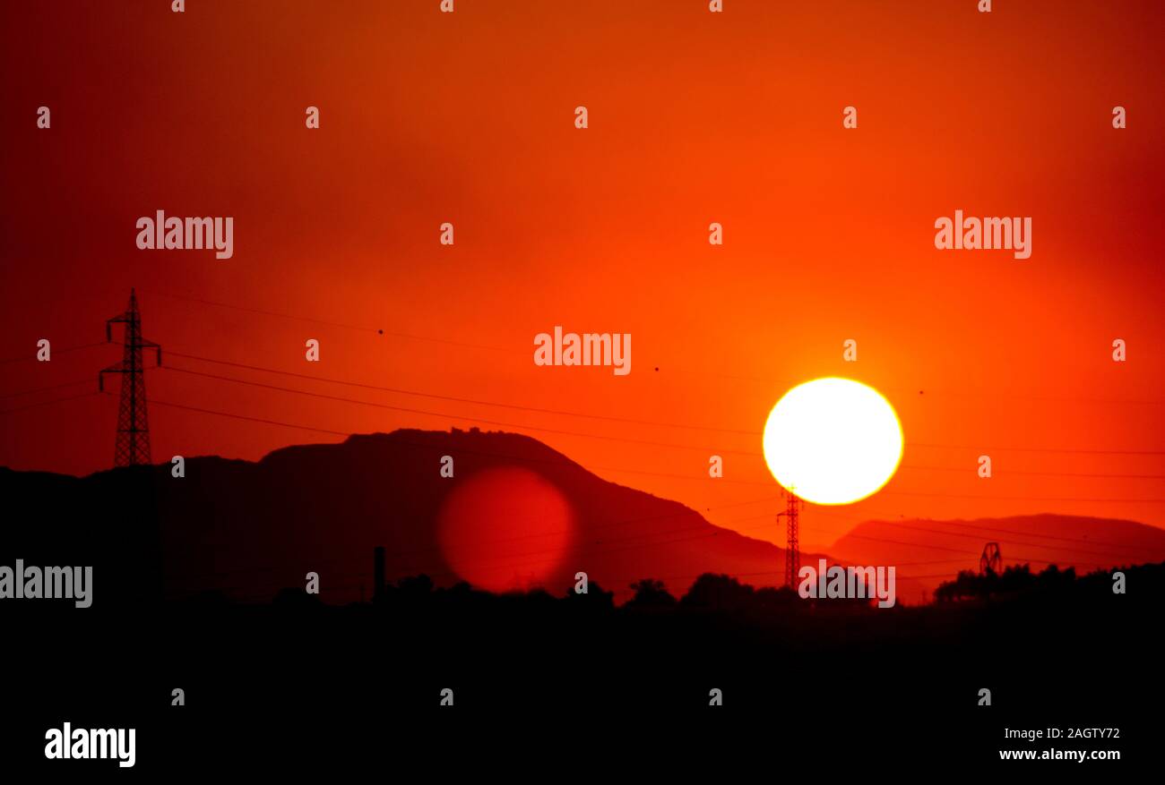 A stunning and awe inspiring sunset from the countryside of Sicily ...