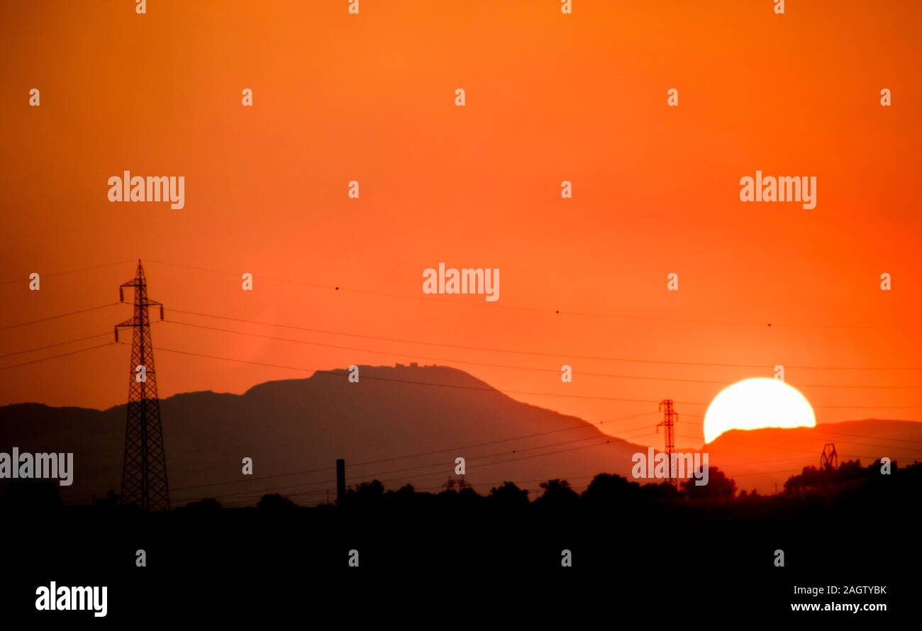 A stunning and awe inspiring sunset from the countryside of Sicily ...