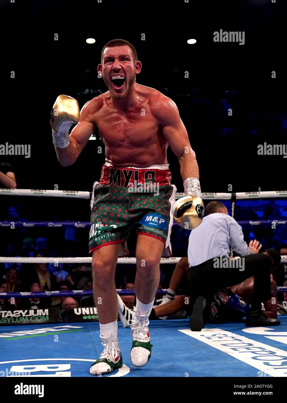 Liam Williams celebrates winning against Alantez Fox in the WBO ...