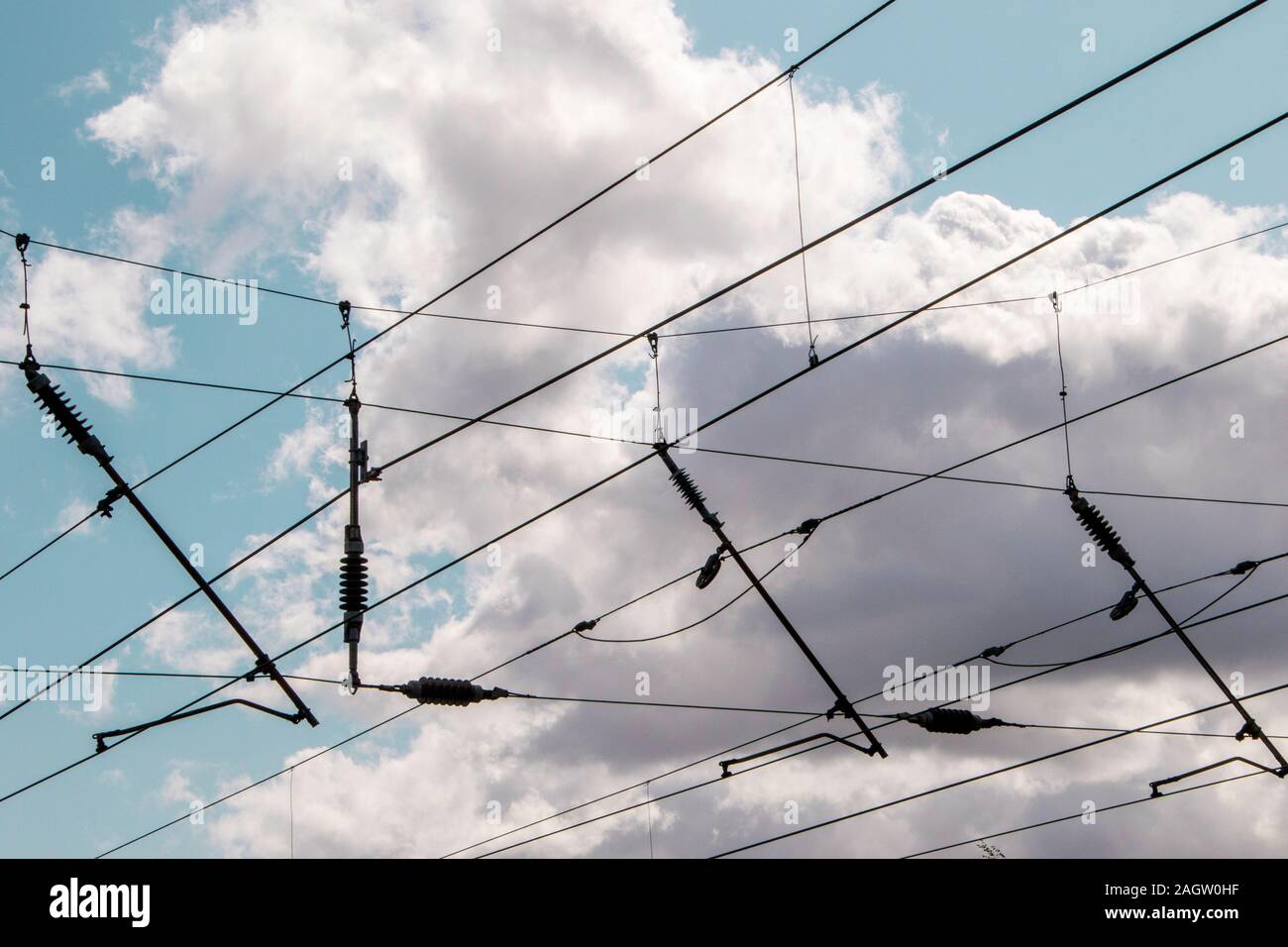 Overhead power supply for electric trains hi-res stock photography and ...
