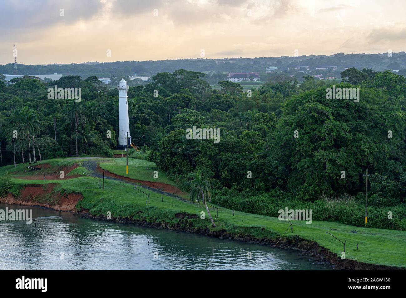 Lighthouse gatun locks entrance panama hi-res stock photography and ...