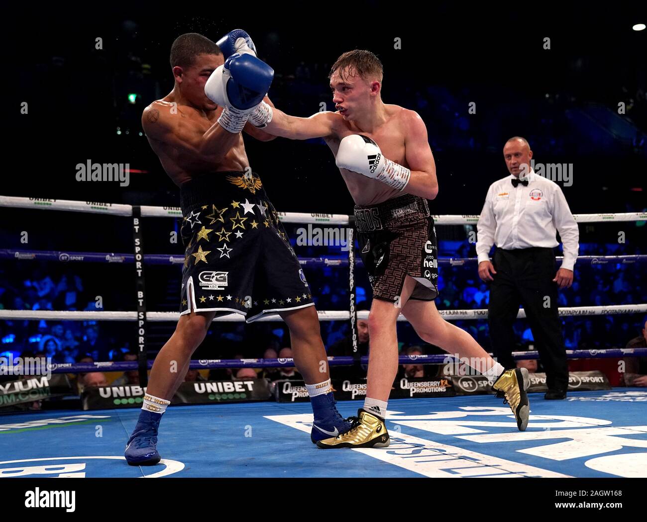 Sunny Edwards (right) in action against Marcel Braithwaite (left) in ...