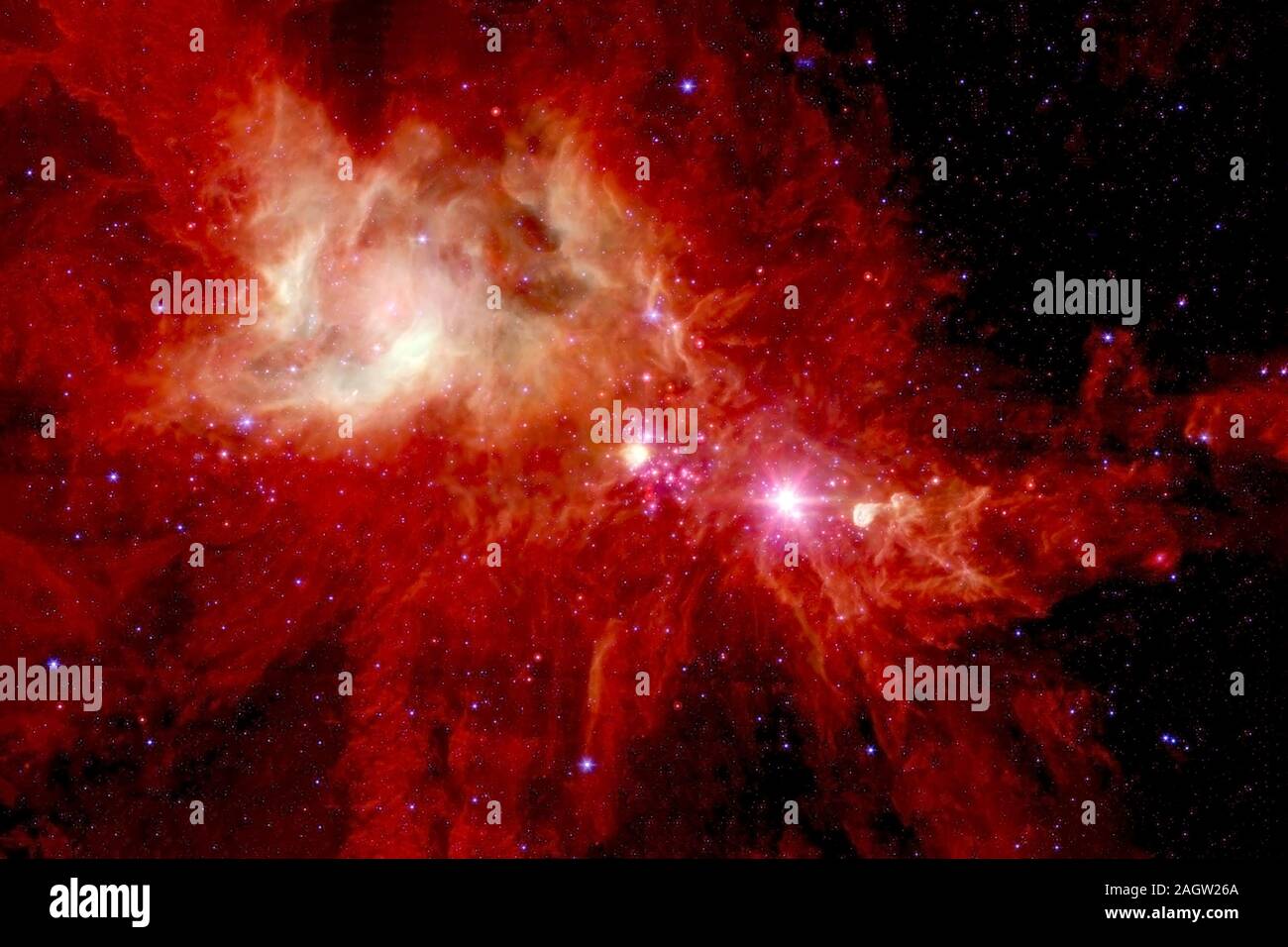 Red nebula in deep space. Background texture. Elements of this image ...