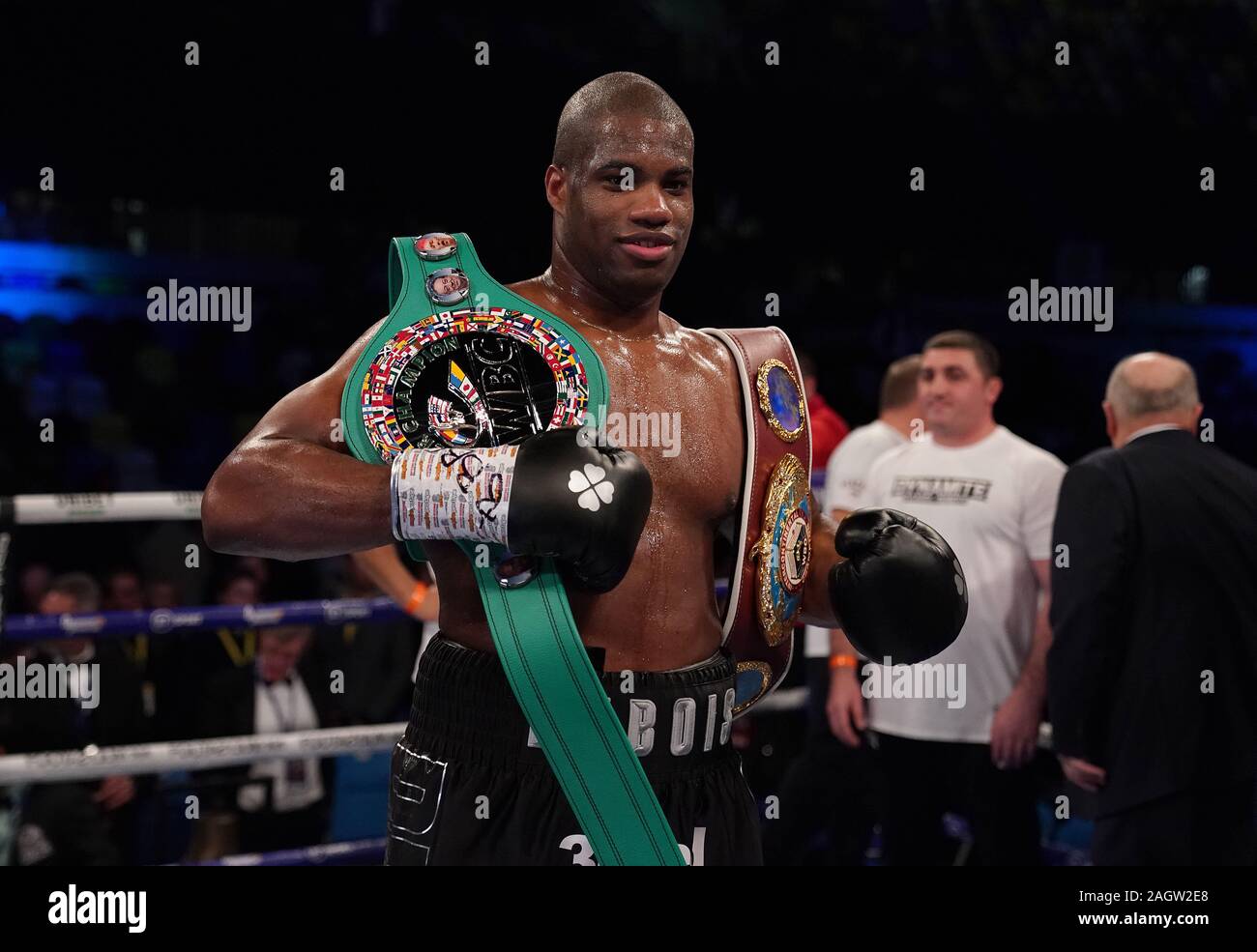 Daniel Dubois celebrates winning the WBO International and Vacant ...