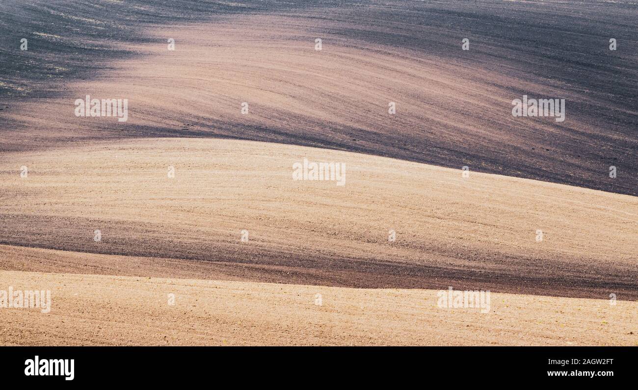 Earthy abstract natural agricultural background with hills and waves ...