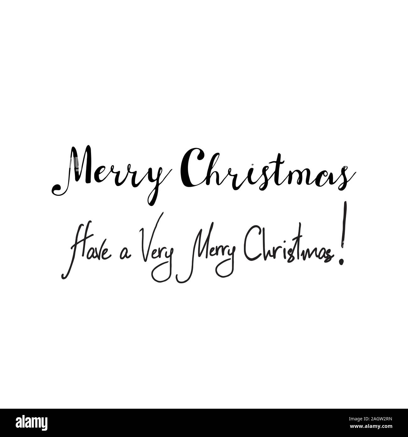 Merry Christmas hand lettering signature Stock Vector Image & Art - Alamy