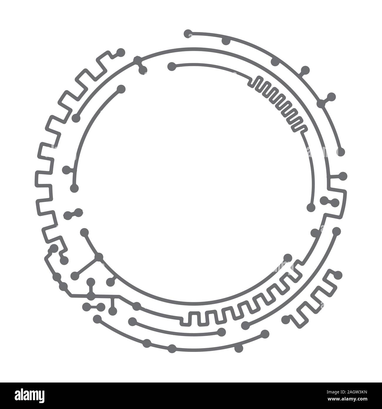 Round frame in PCB-layout style for your text or design Stock Vector ...