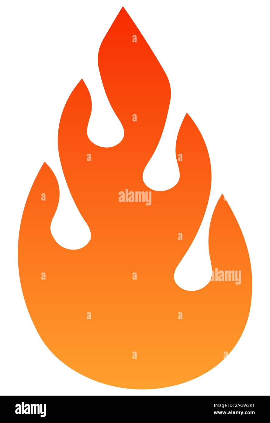 Simple fire vector design template. Can be used for logo, emblem or ...