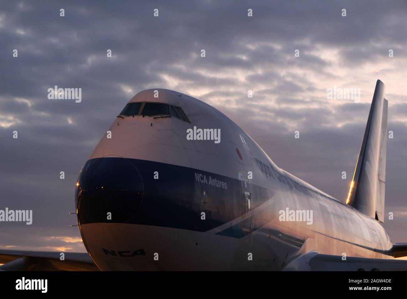 A huge Boeing 747 aircraft, one of the world's most beautiful aircraft ...