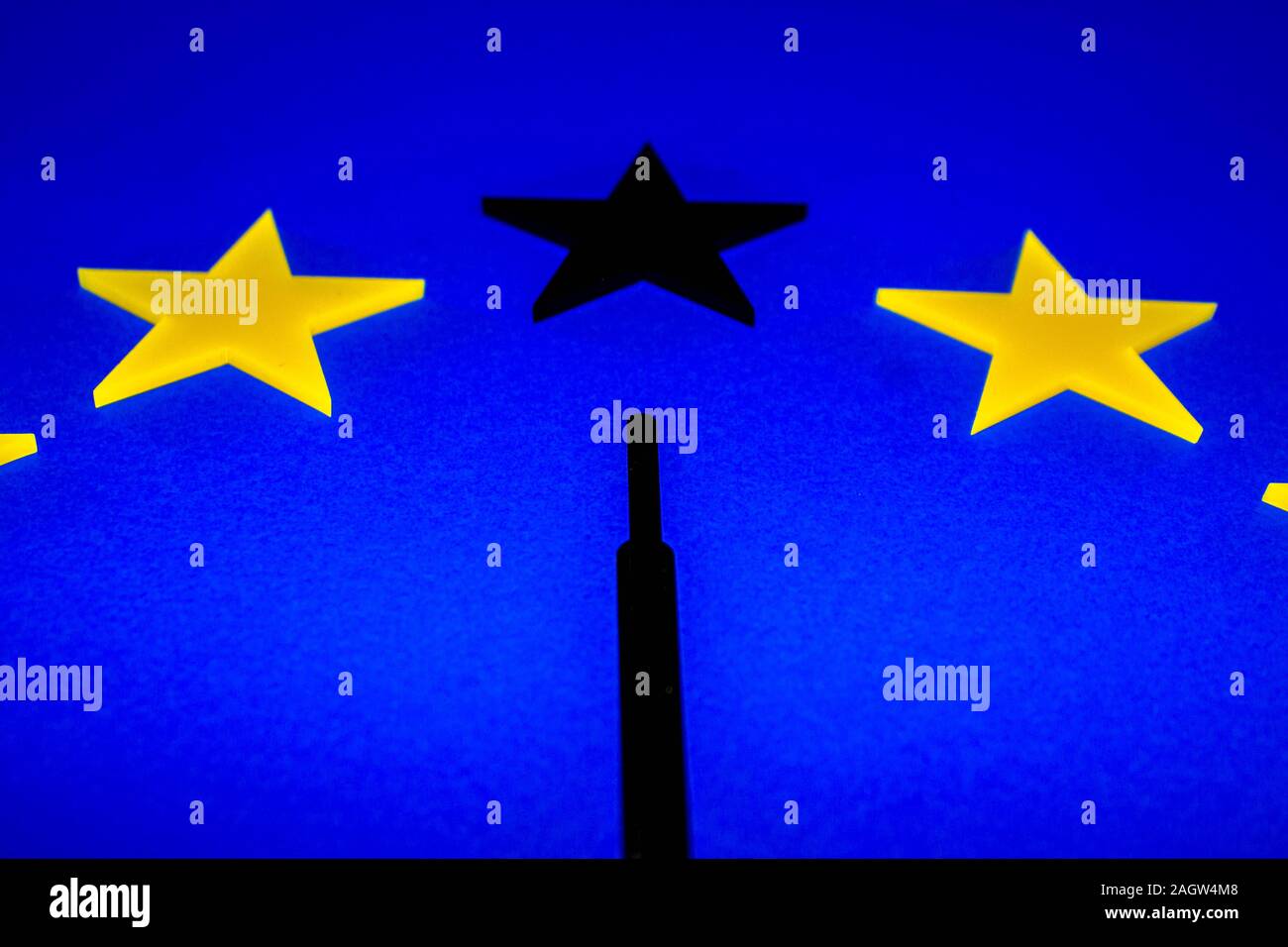 An EU clock representing the countdown until Brexit Stock Photo - Alamy