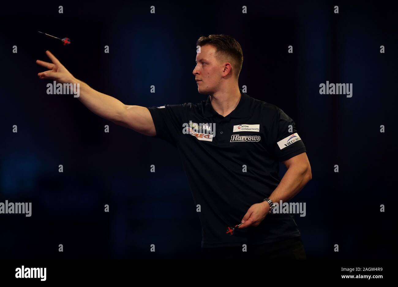 Josh Payne in action during day nine of the William Hill World ...