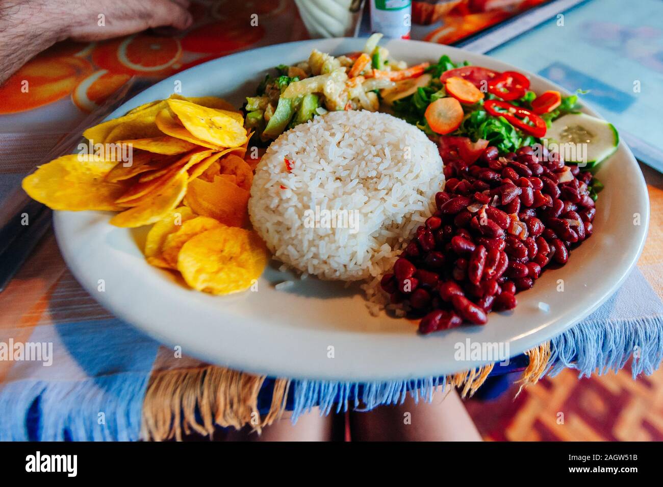 Colombian style Beans and Rice meal, Colombia Stock Photo - Alamy