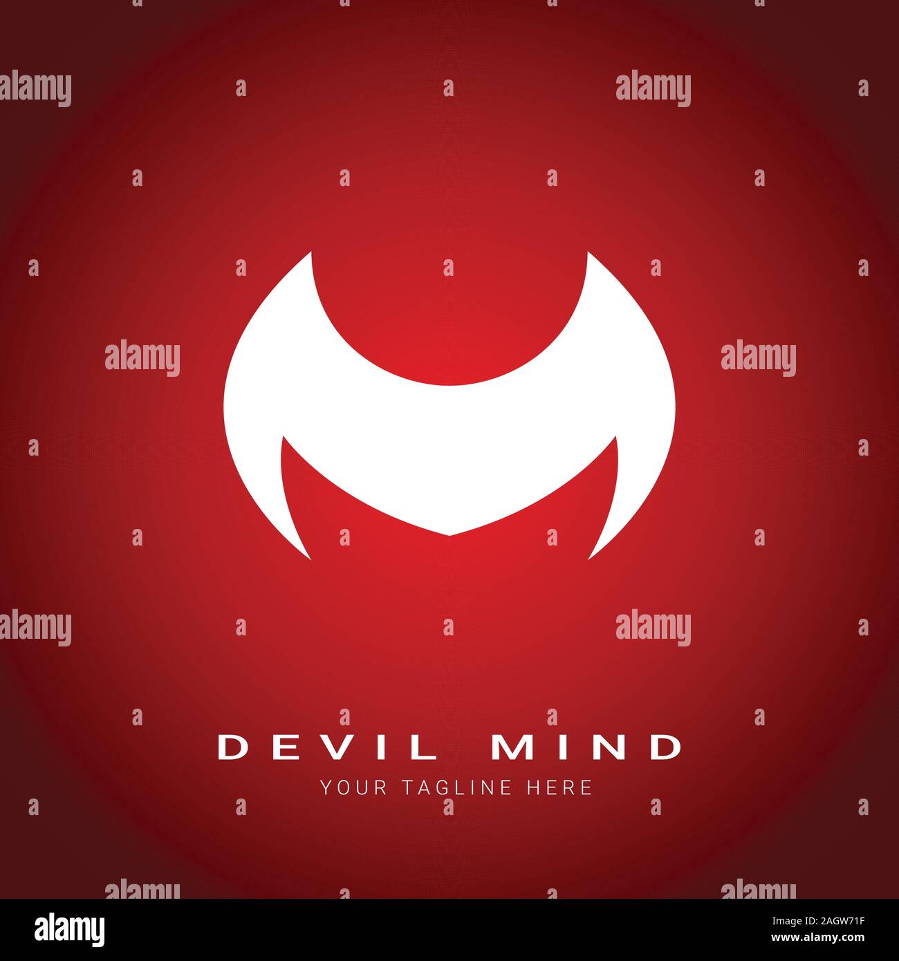 Evil M Letter Silhouette sign. Isolated Vector Illustration Stock ...