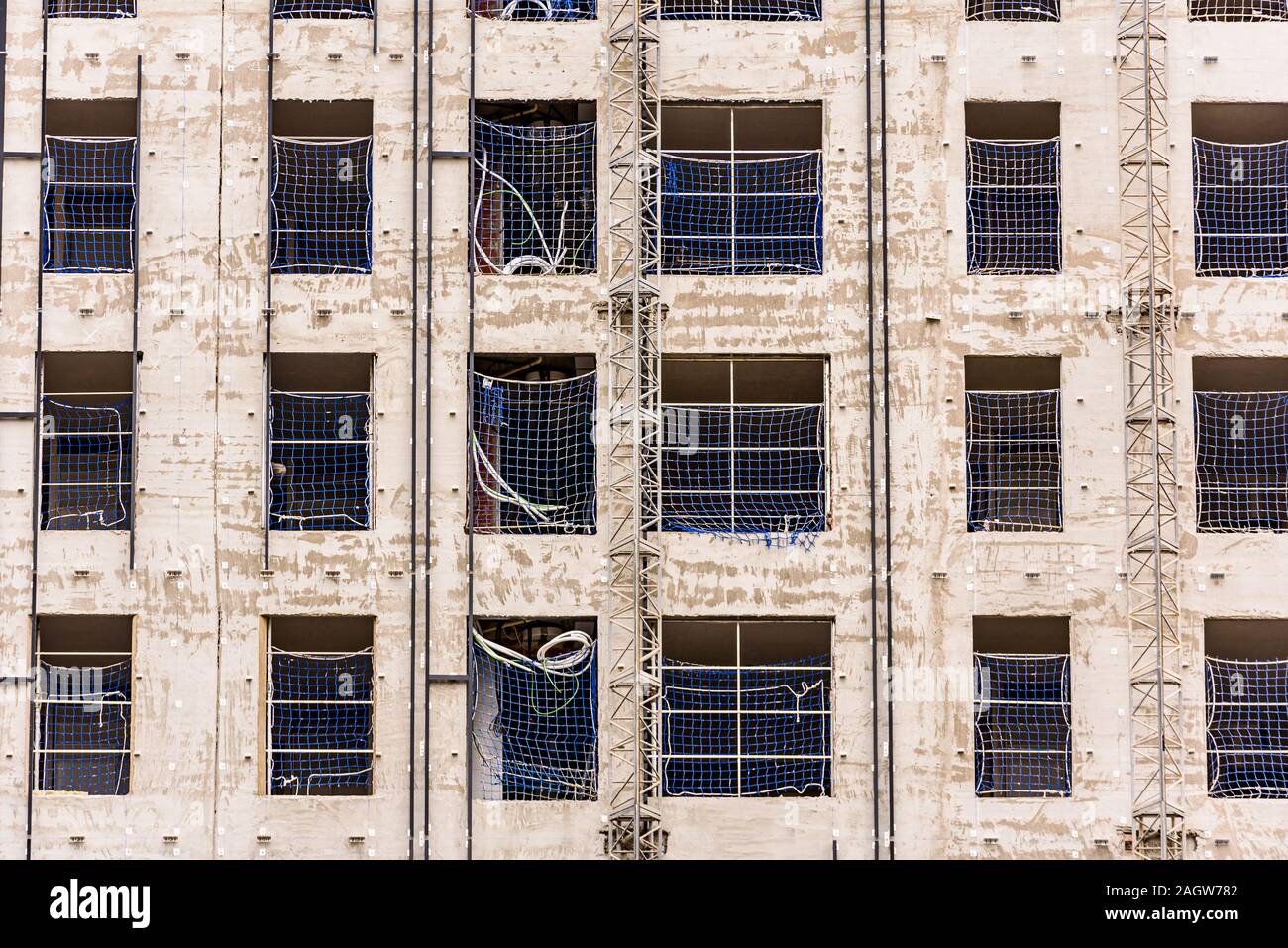 Scaffolding in a building under construction Stock Photo - Alamy