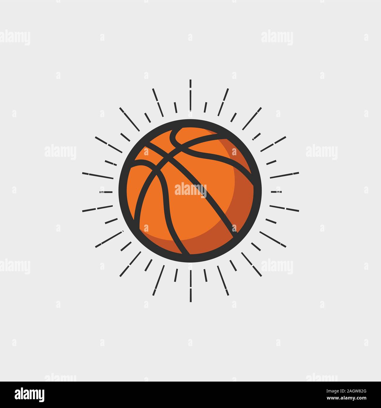 Basketball with sunburst. vector Stock Vector Image & Art - Alamy