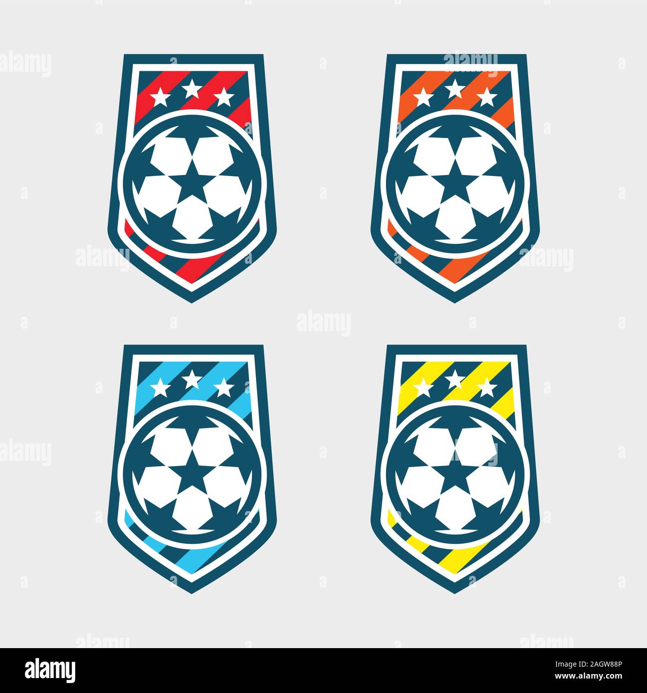 Soccer Logo or Football Club Sign Badge Set Stock Vector Image & Art ...