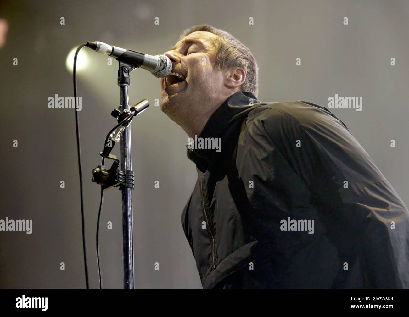 Liam Gallagher Performing at Manchester Arena Featuring: Liam Gallagher ...