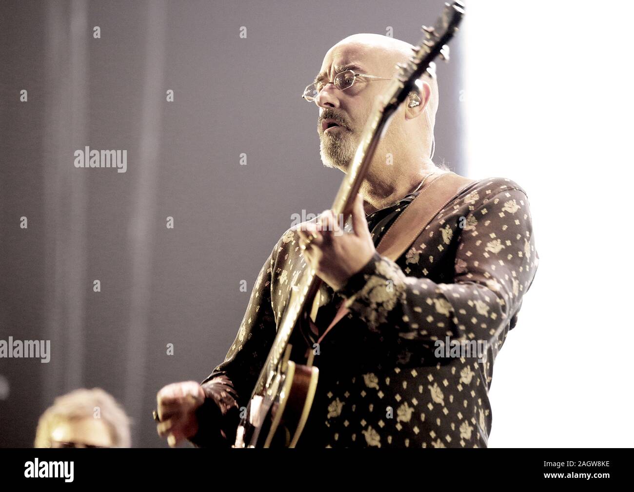 Liam Gallagher Performing at Manchester Arena Featuring: Paul Arthurs ...