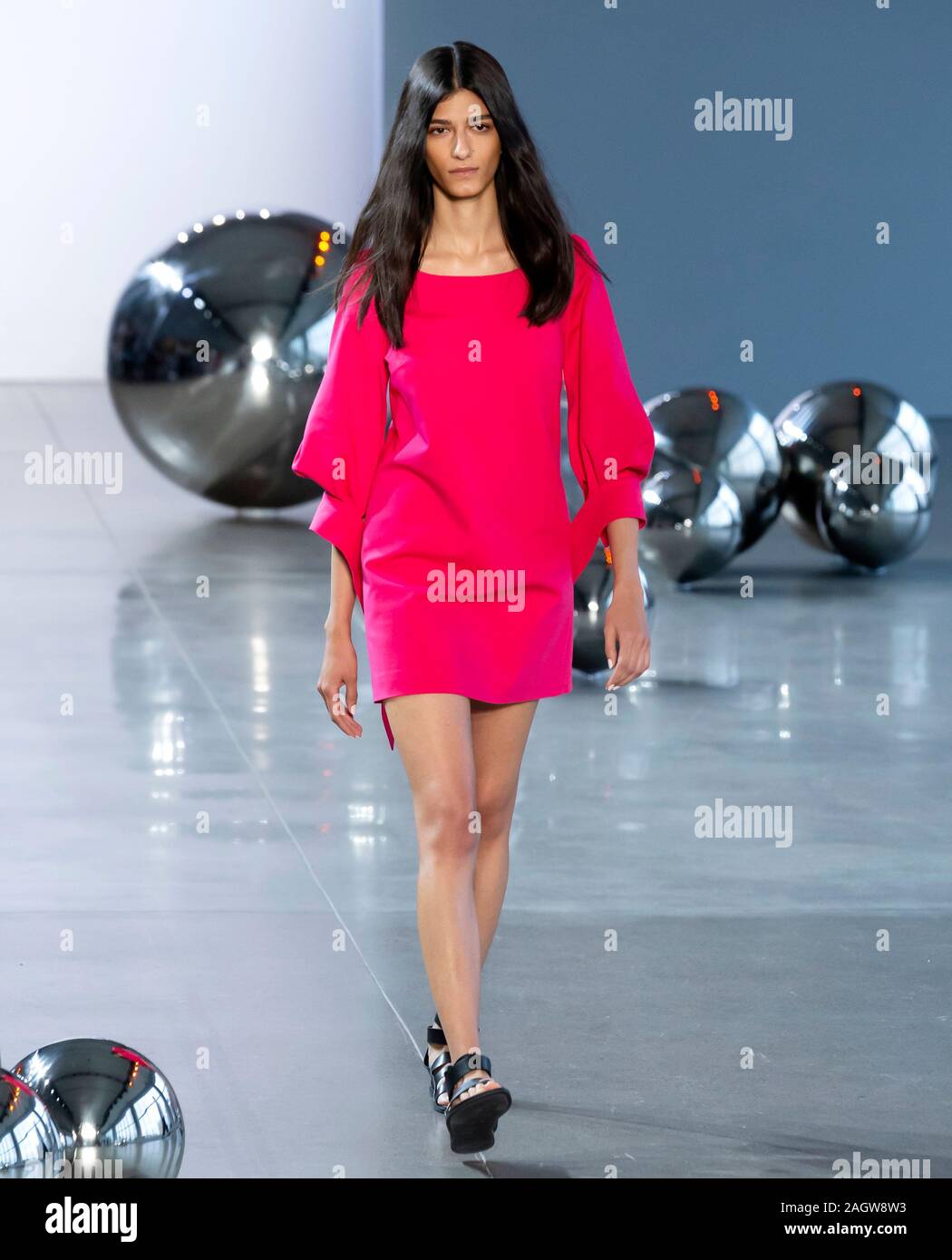 New York, NY - Sept 10, 2019: Gunce Gozutok walks the runway at the ...