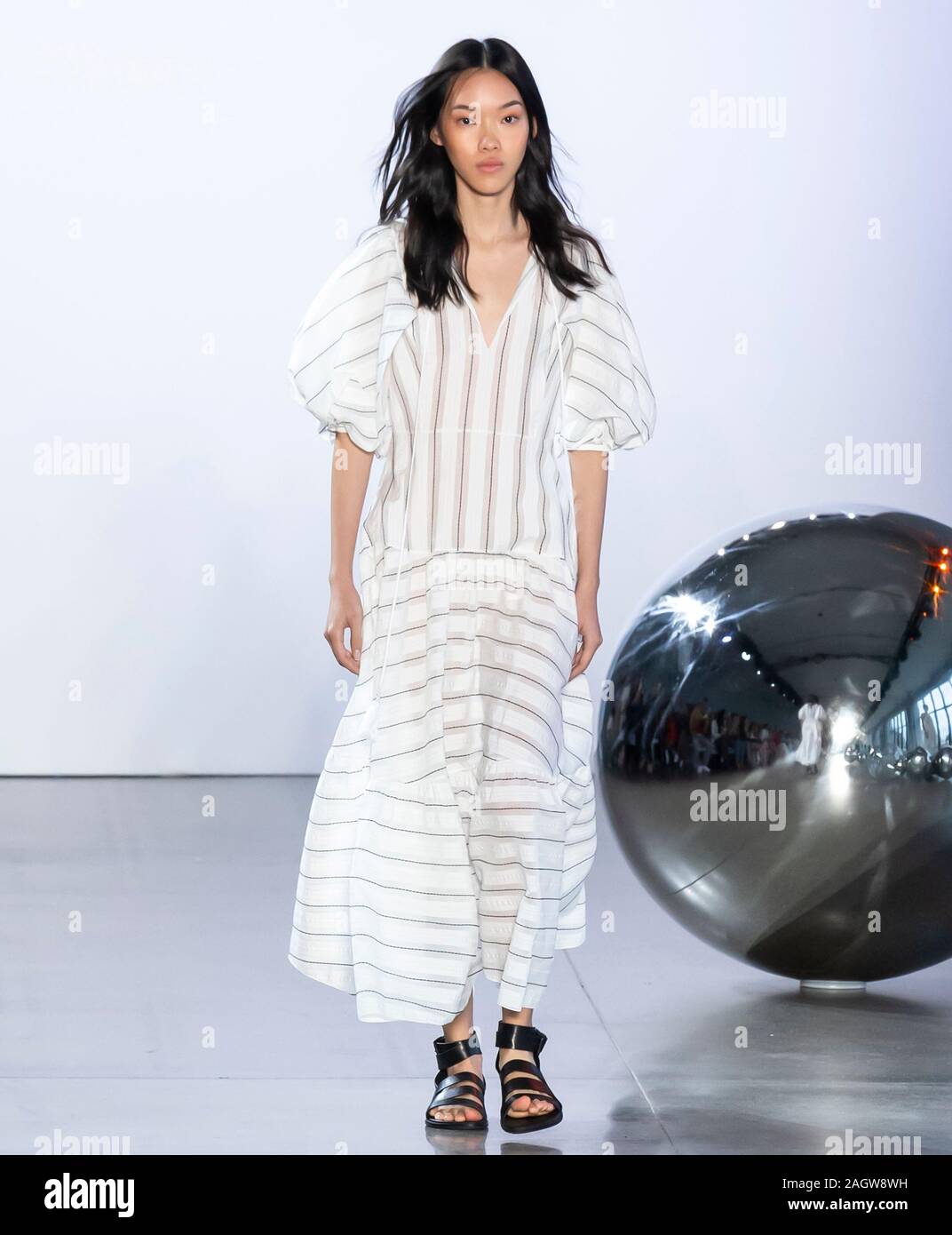 New York, NY - Sept 10, 2019: Layla Ong walks the runway at the Noon By ...