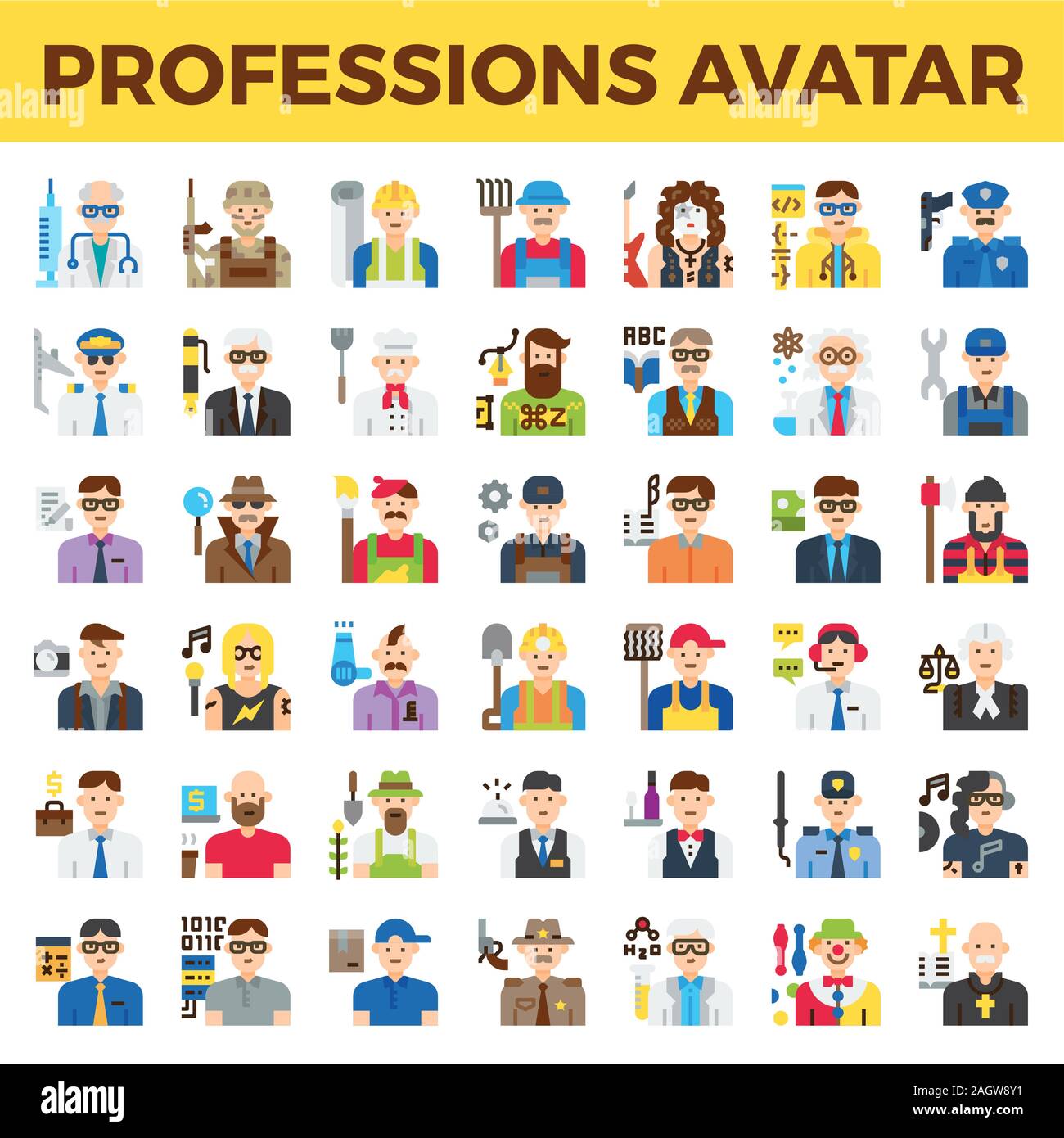 Lawyer character avatar icon vector Stock Vector Images - Alamy