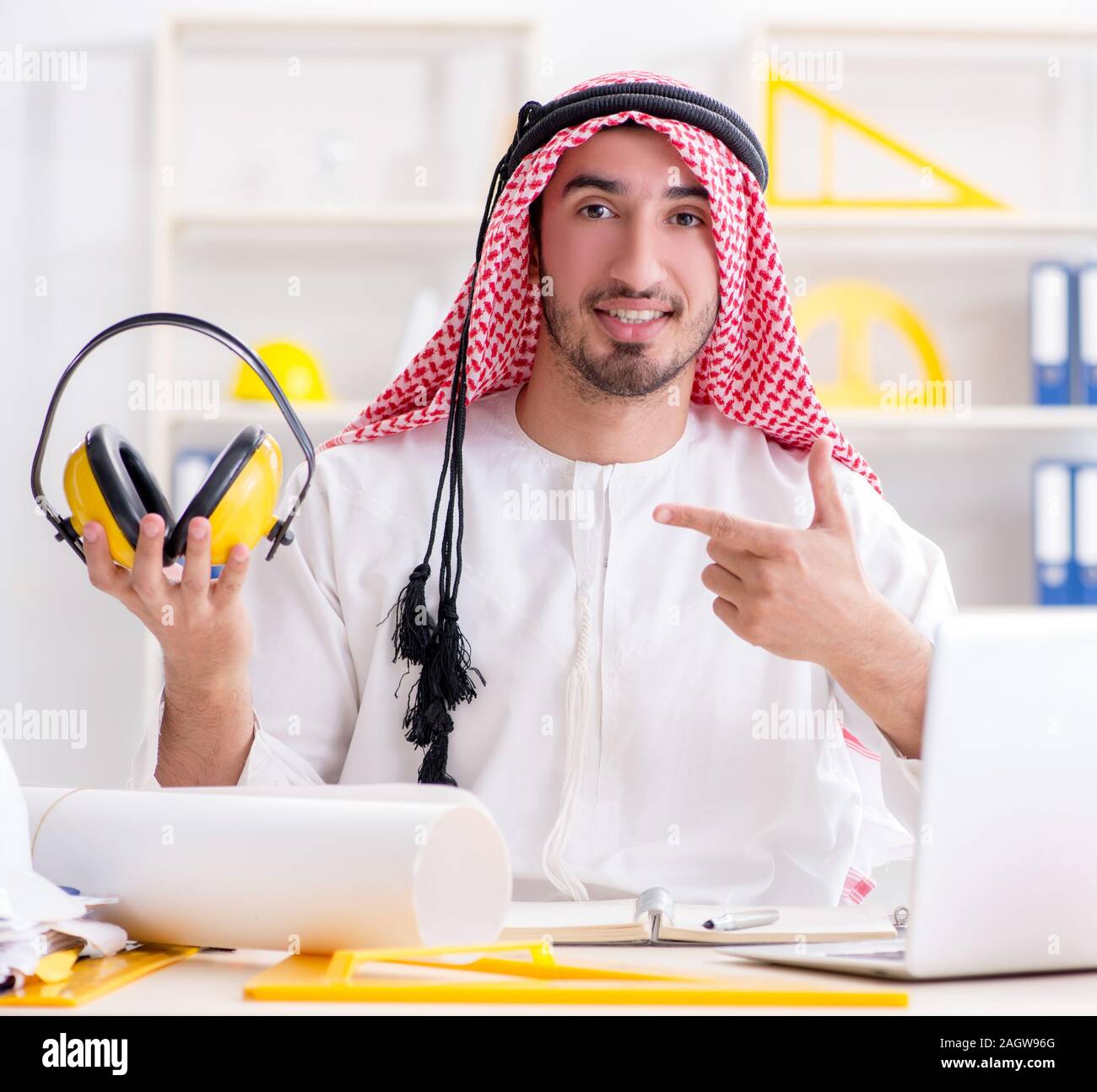 The arab engineer working on new project Stock Photo - Alamy