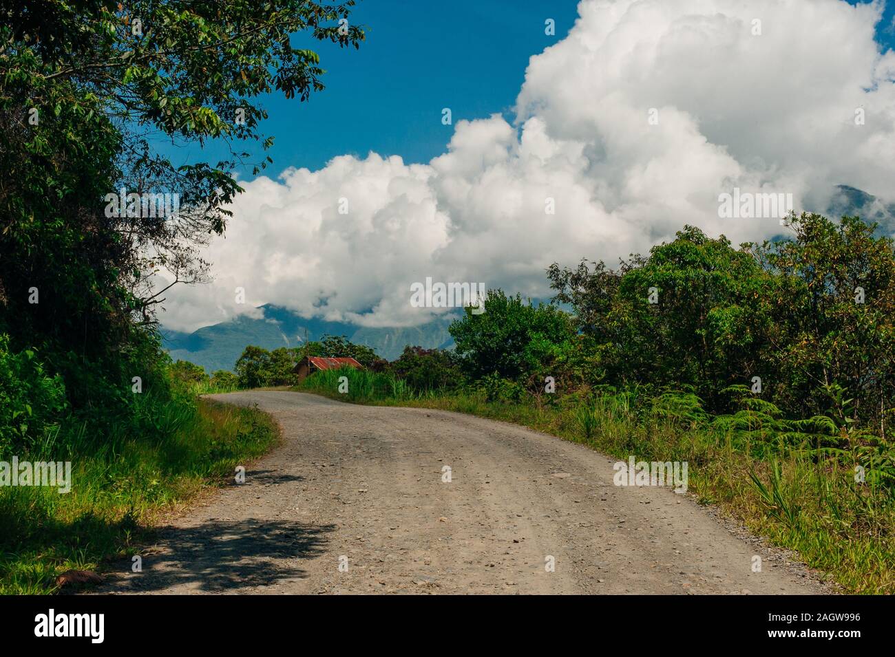 The Death Road is one of the most dangerous roads in the world Stock ...