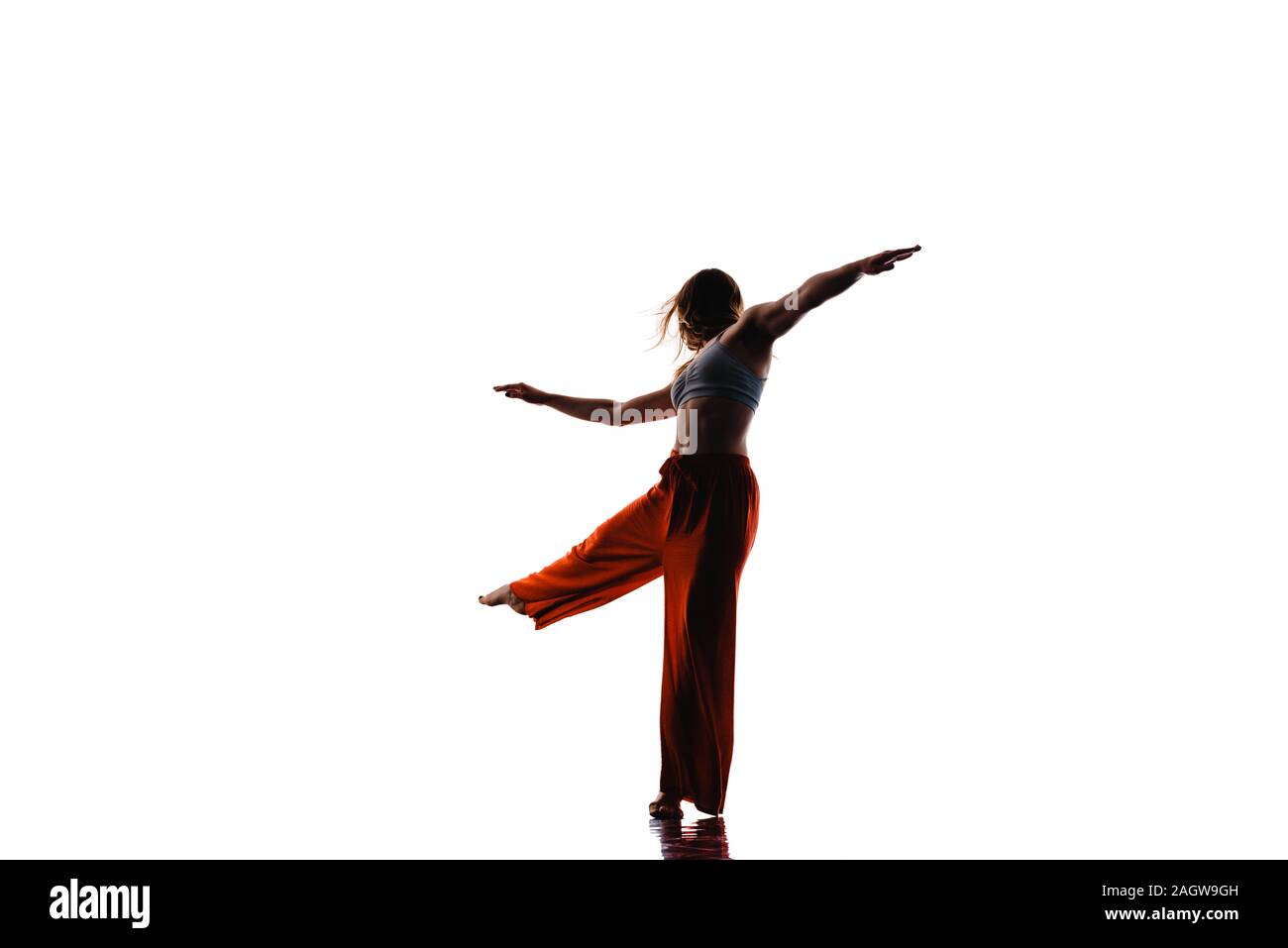 Modern dancing performer exercising during a dance practice Stock Photo ...