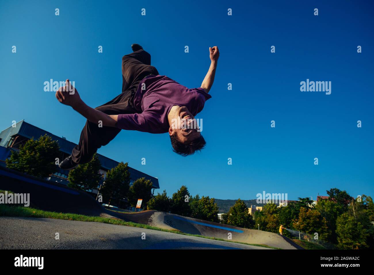 Flip backflip flying freedom hi-res stock photography and images - Alamy