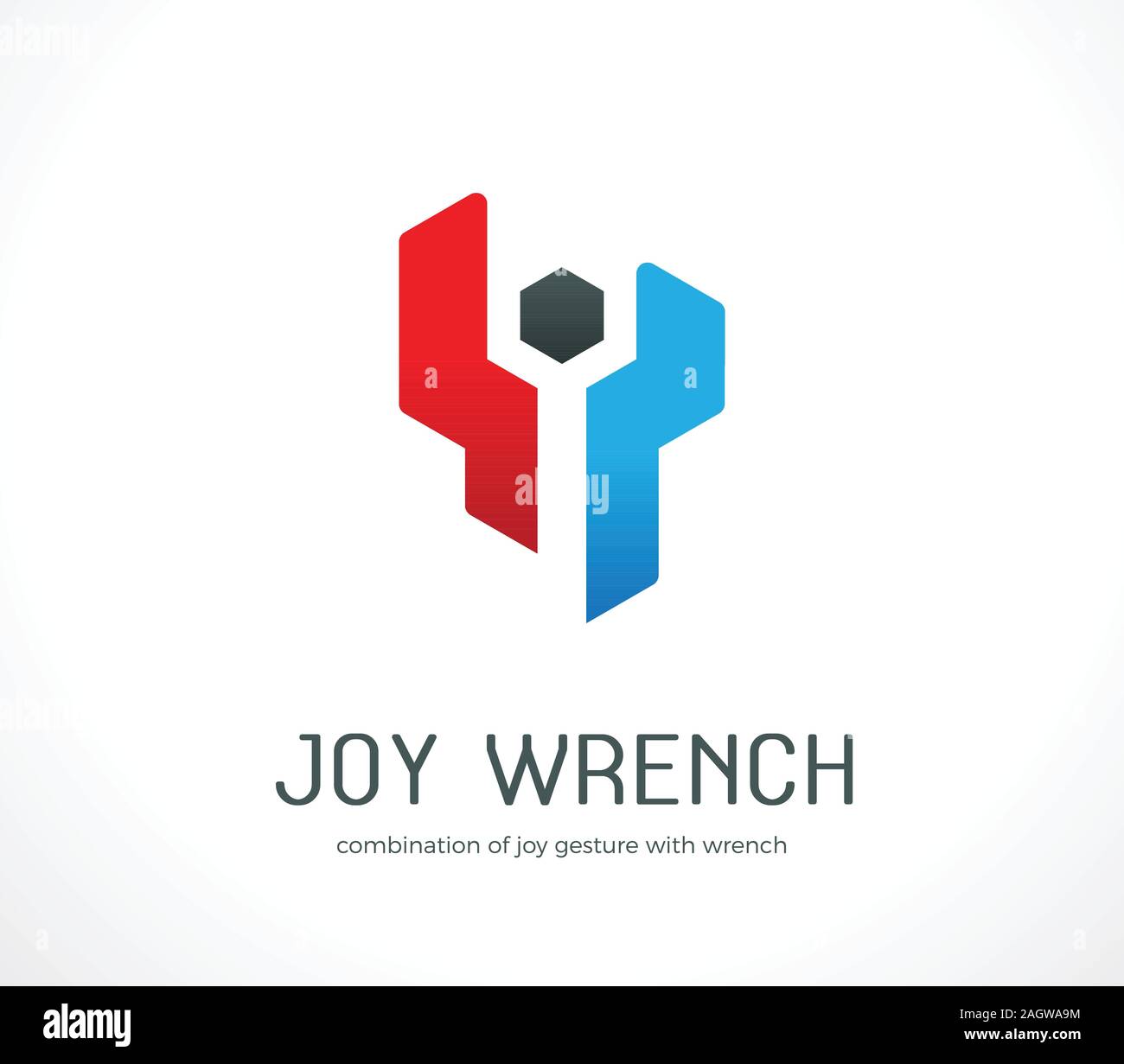 Abstract Joy Wrench. Isolated Vector Illustration Stock Vector Image ...